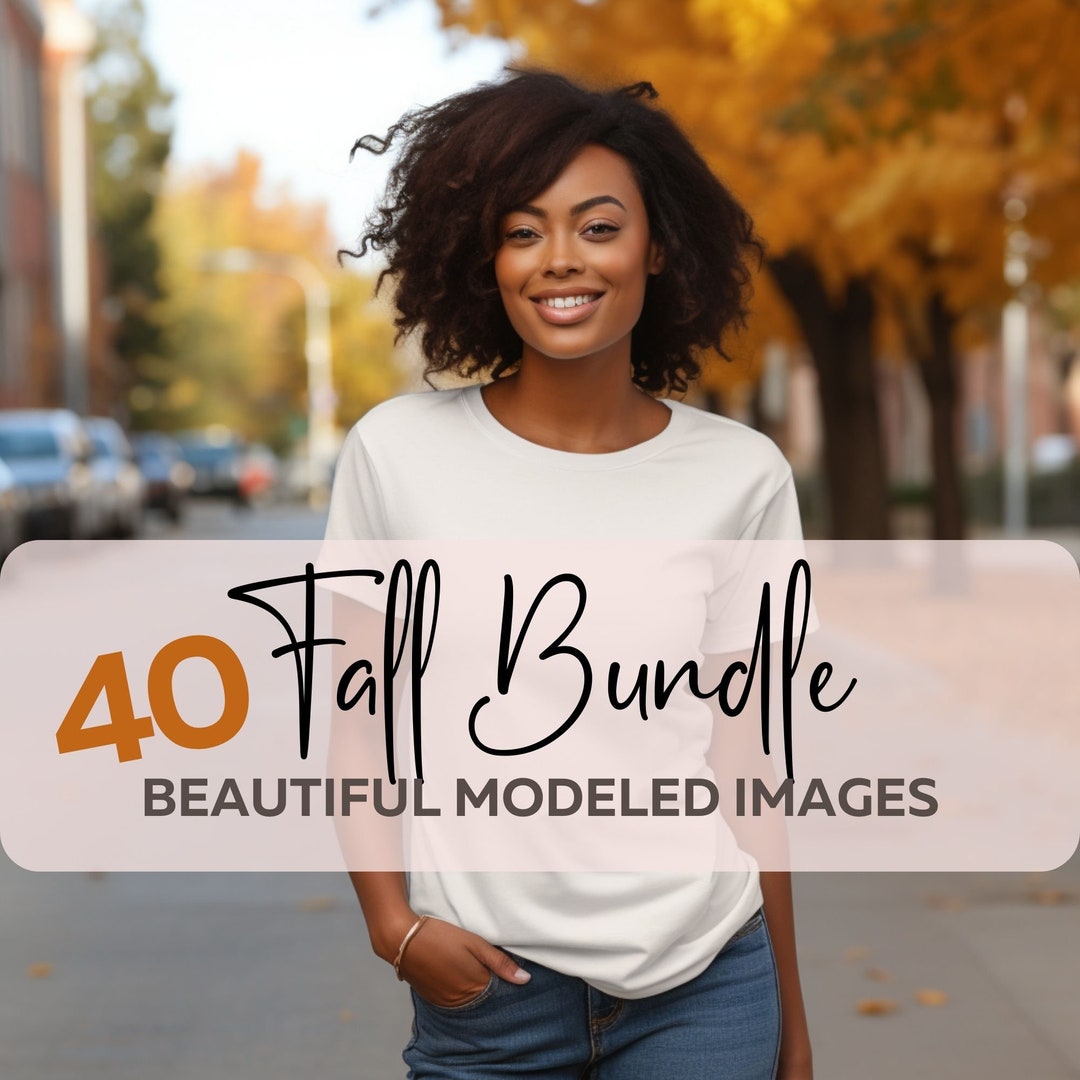 Fall Mockup Bundle Fall Mockup Gildan Fall Mockups Bella Modeled Mockup ...
