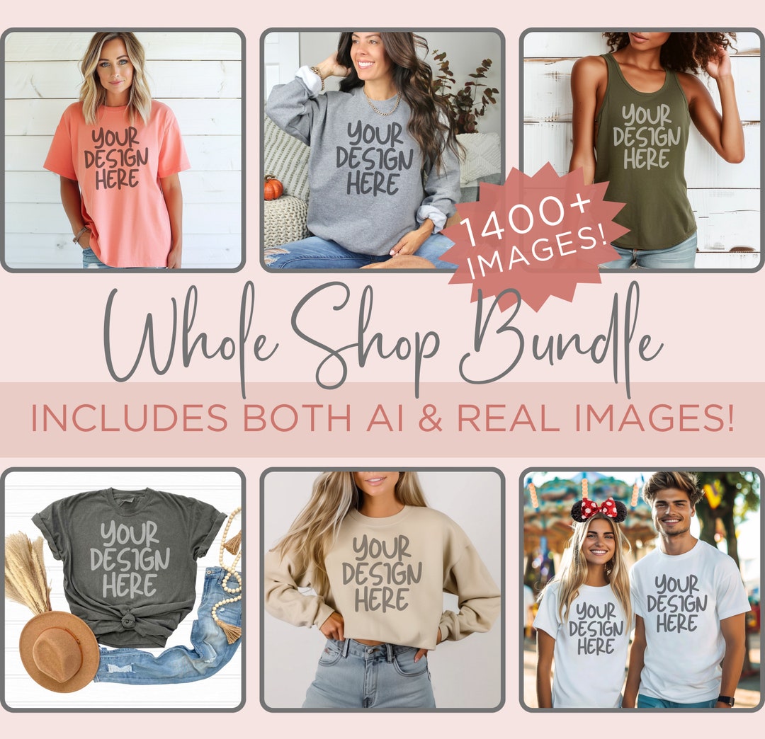 Mockup Bundle Whole Shop Entire Store Mock Ups Clothing Model Mockups ...