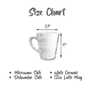 Mug Size Chart - Latte Ceramic Mug Size Mockup - Includes 4 Designs ...