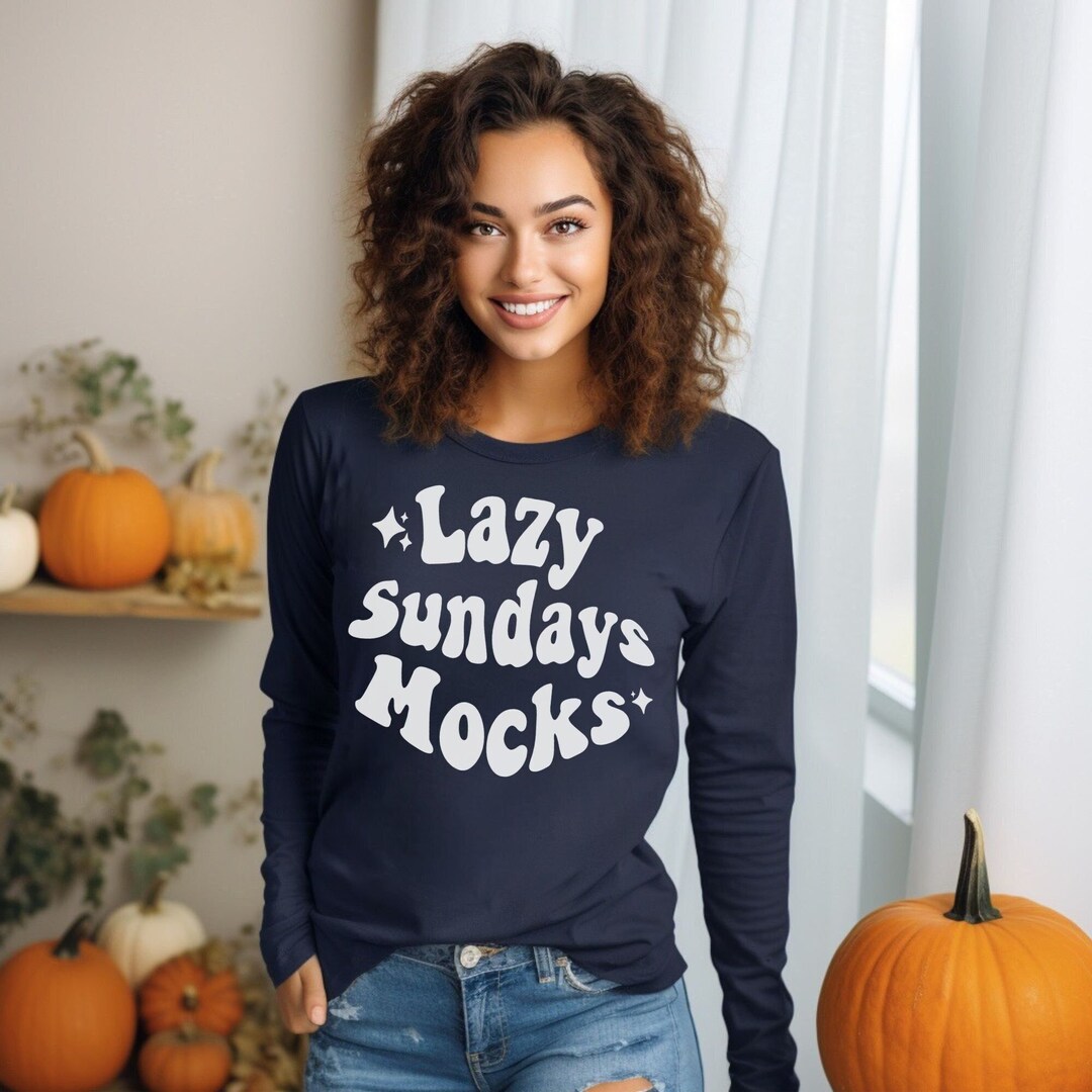 Bella 3501 Navy Mockup - Fall Long Sleeve Navy Mock up - 3501 Navy Blue ...