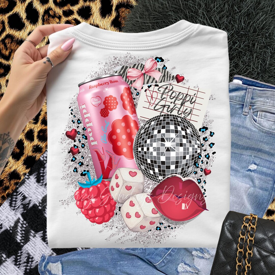 Poppi Soda PNG - Raspberry Rose - Girly - Viral - Collage Design ...