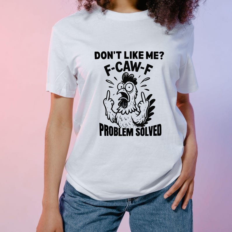 Funny F-caw-f Chicken Svg Png,f-caw-f Png,screaming Rooster Svg,crazy ...