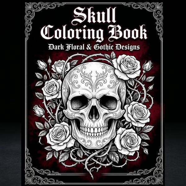 Skull Coloring Book - Etsy UK
