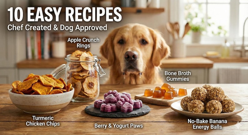 10 Easy Homemade Dog Treat Recipes PDF | Healthy Human Grade Dog Snacks ...
