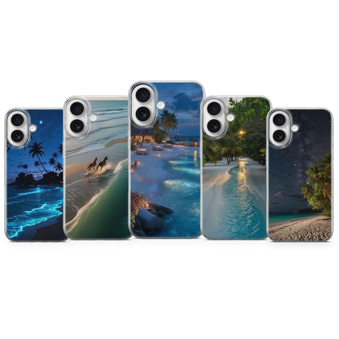 Beach Sunset Phone Case | Aesthetic Nature Cover | iPhone 17, 16, 15 ...