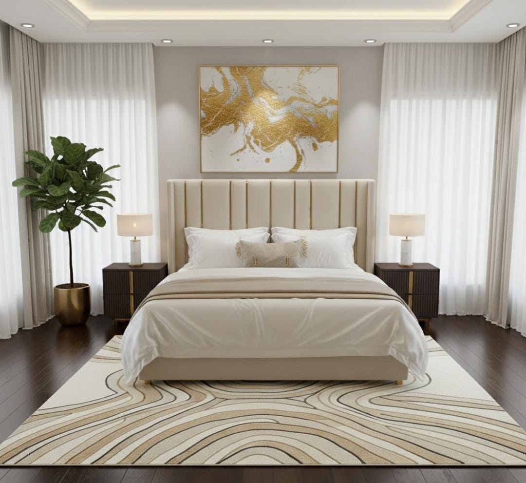 Luxury Handmade Tufted Area Rug || Modern Abstract Topography Design ...