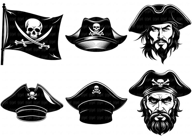 Pirate Procreate Stamps – Skull, Ship & Nautical Illustration Set - Etsy