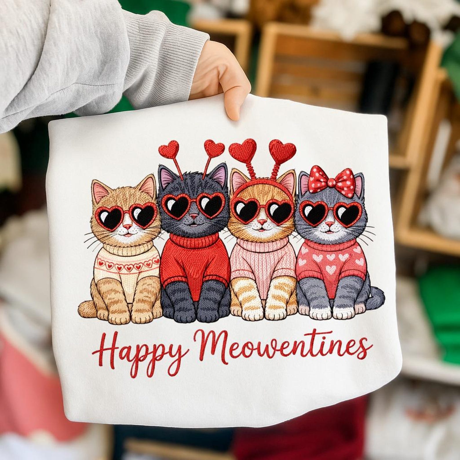 Happy Meowventines Valentine Cats Embroidery Design, Instant Download ...