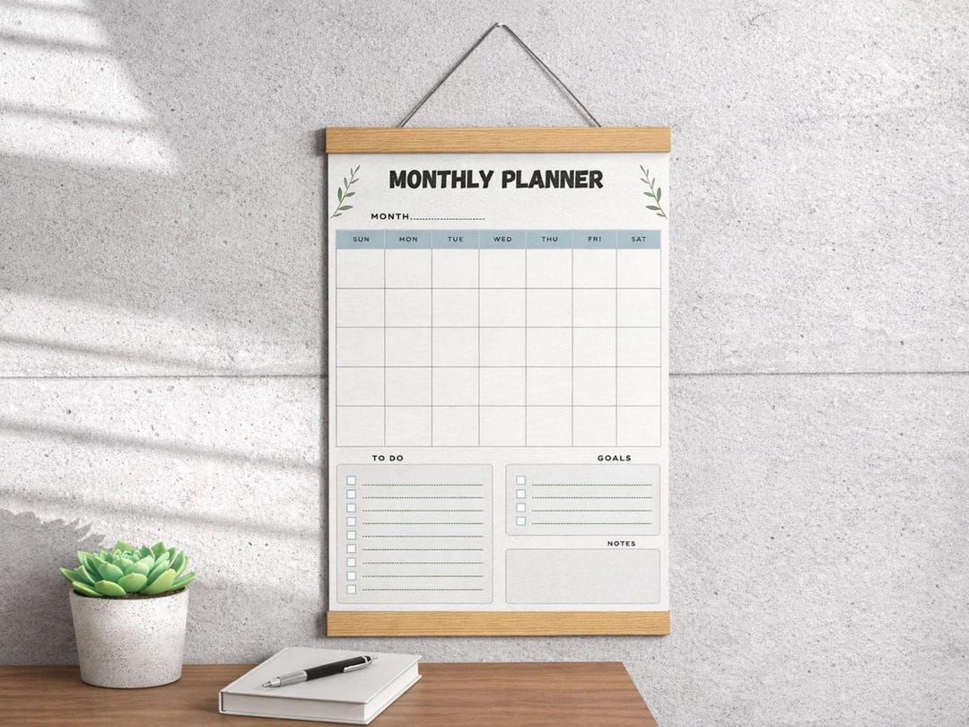 2026 Monthly Planner Printable Minimalist Monthly Calendar Organizer ...