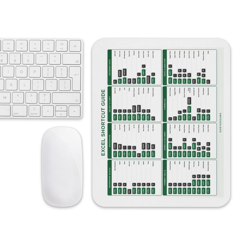 Excel Shortcut Mouse Pad - Etsy