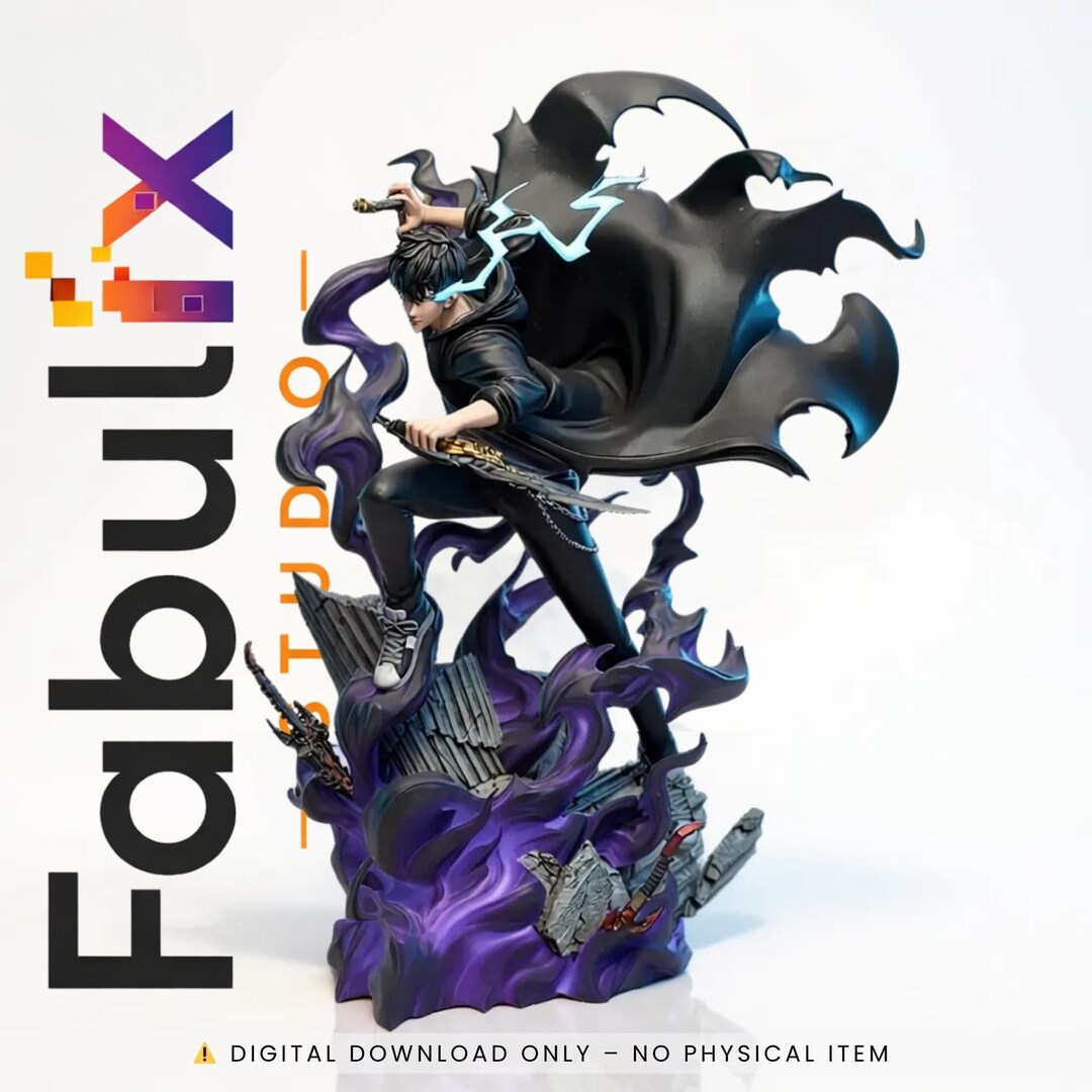 Dark Fantasy Shadow Hunter 3D Print STL File | Anime Style Assassin ...