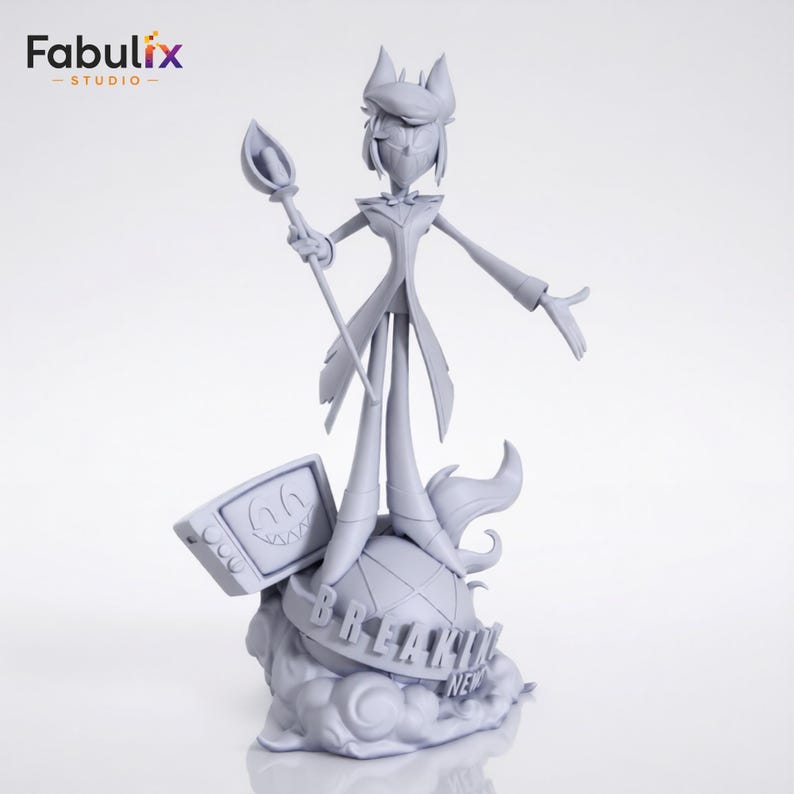 Alastor Hazbin Hotel STL File, Cartoon Demon Figure for 3D Printing ...
