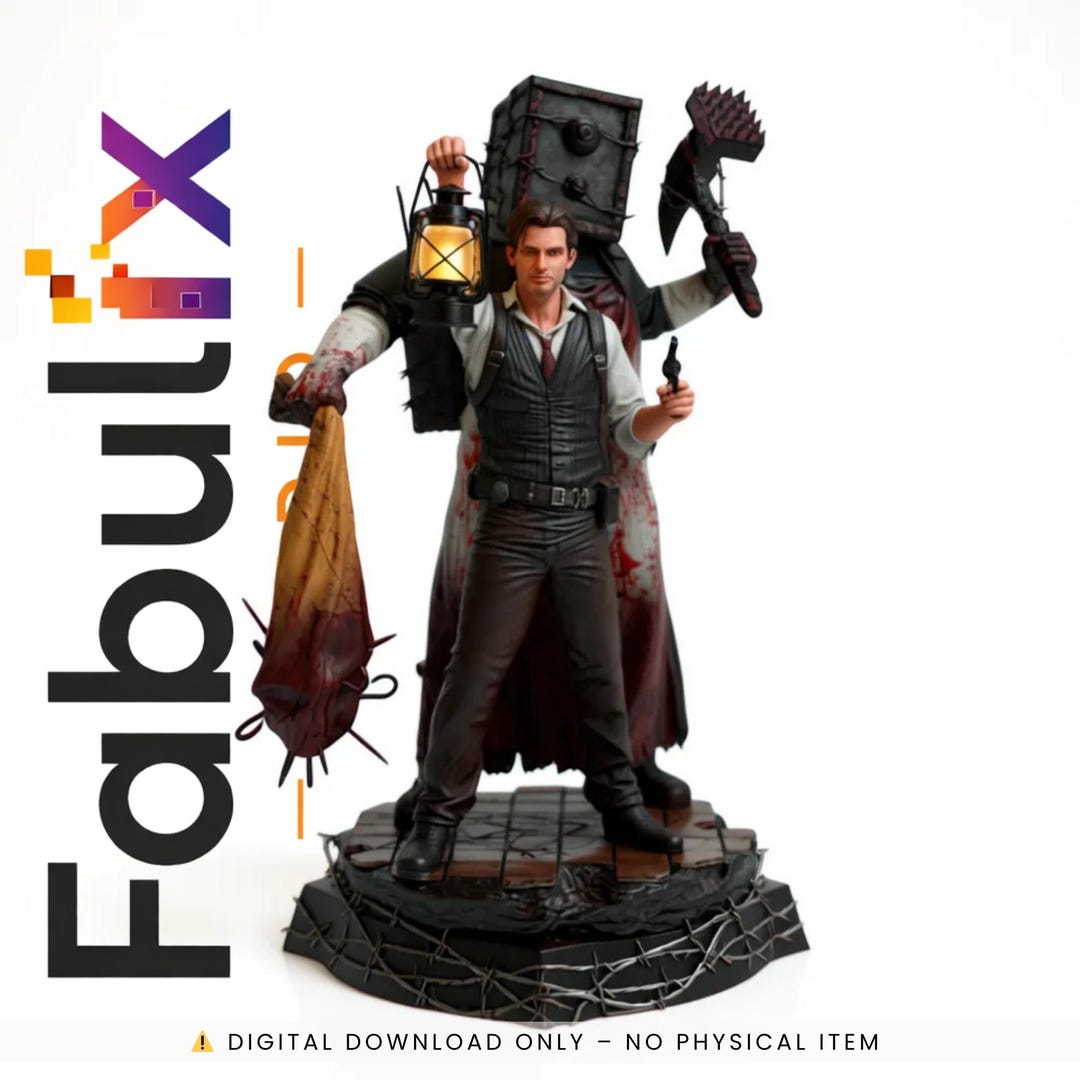 Survival Horror Duo Diorama STL 1:6 Scale | Dark Thriller Character ...