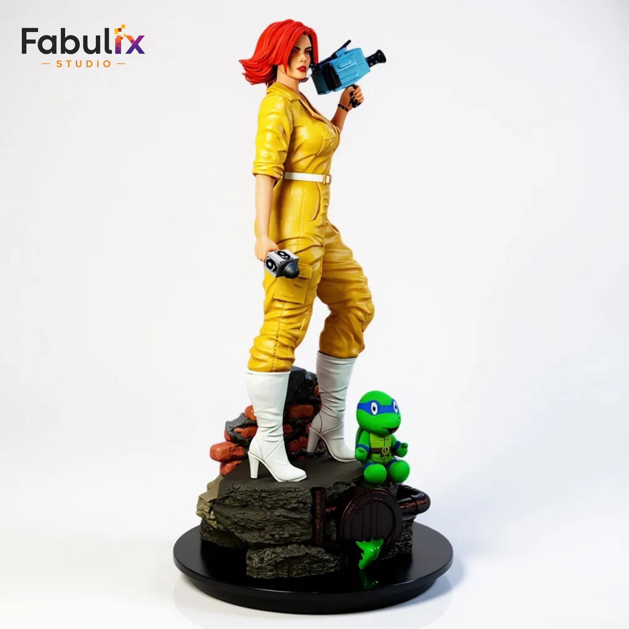 Action Reporter Girl STL 3D Model | Retro TV Host Heroine Statue for ...