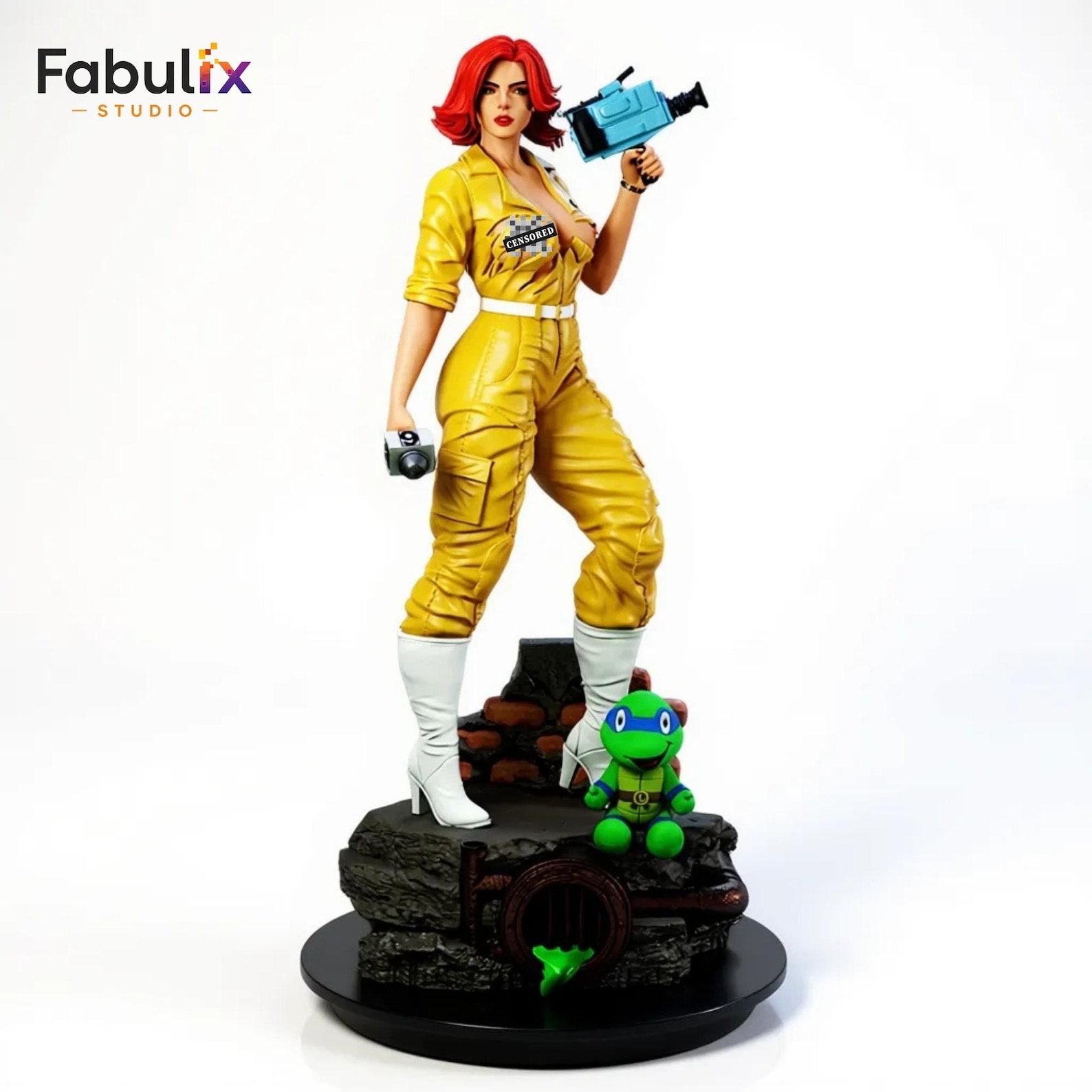 Action Reporter Girl STL 3D Model | Retro TV Host Heroine Statue for ...