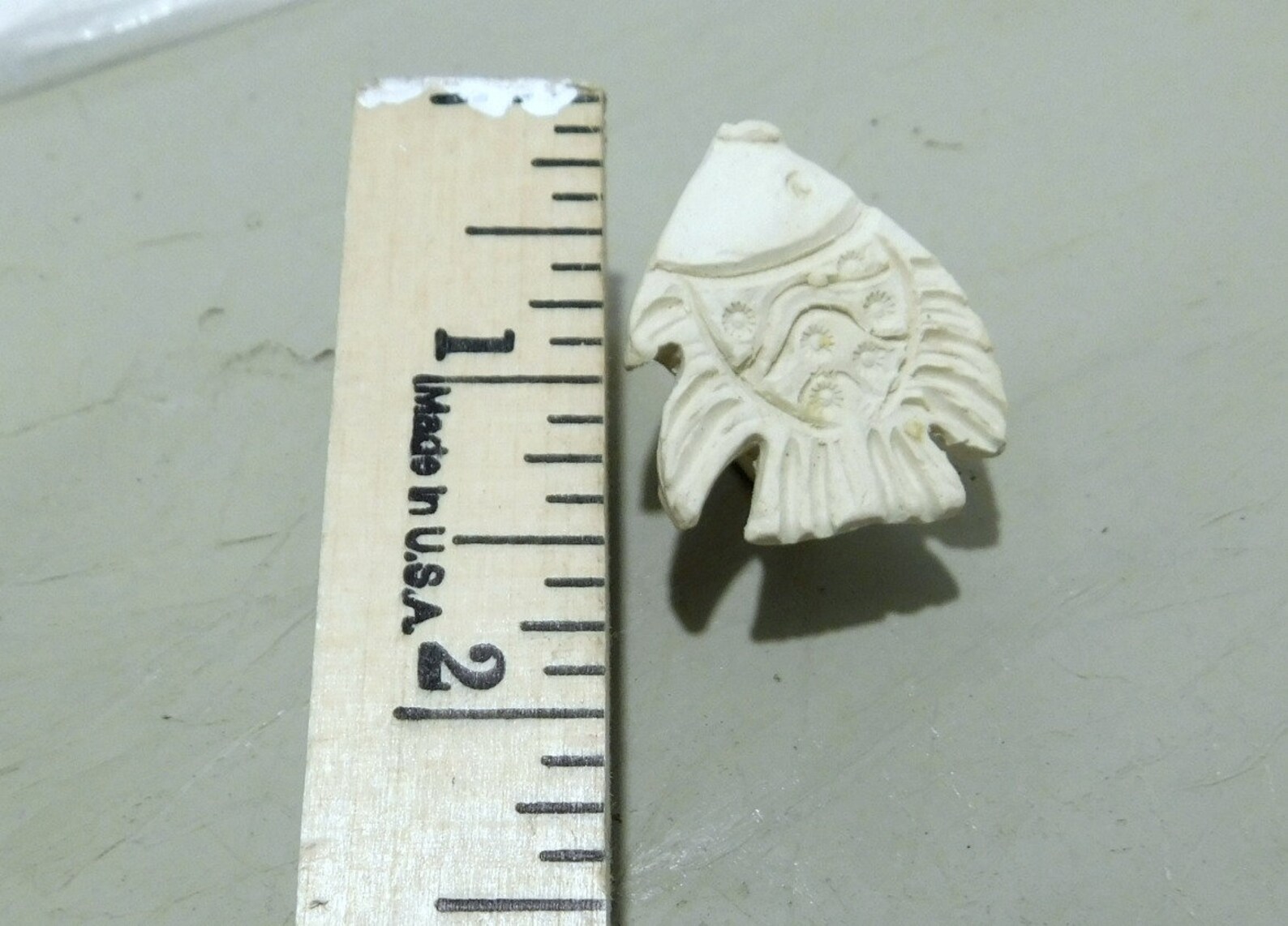 Fish Hand Carved Clay Stamp Textile Pottery Stamp Hand Crafted Ceramic ...