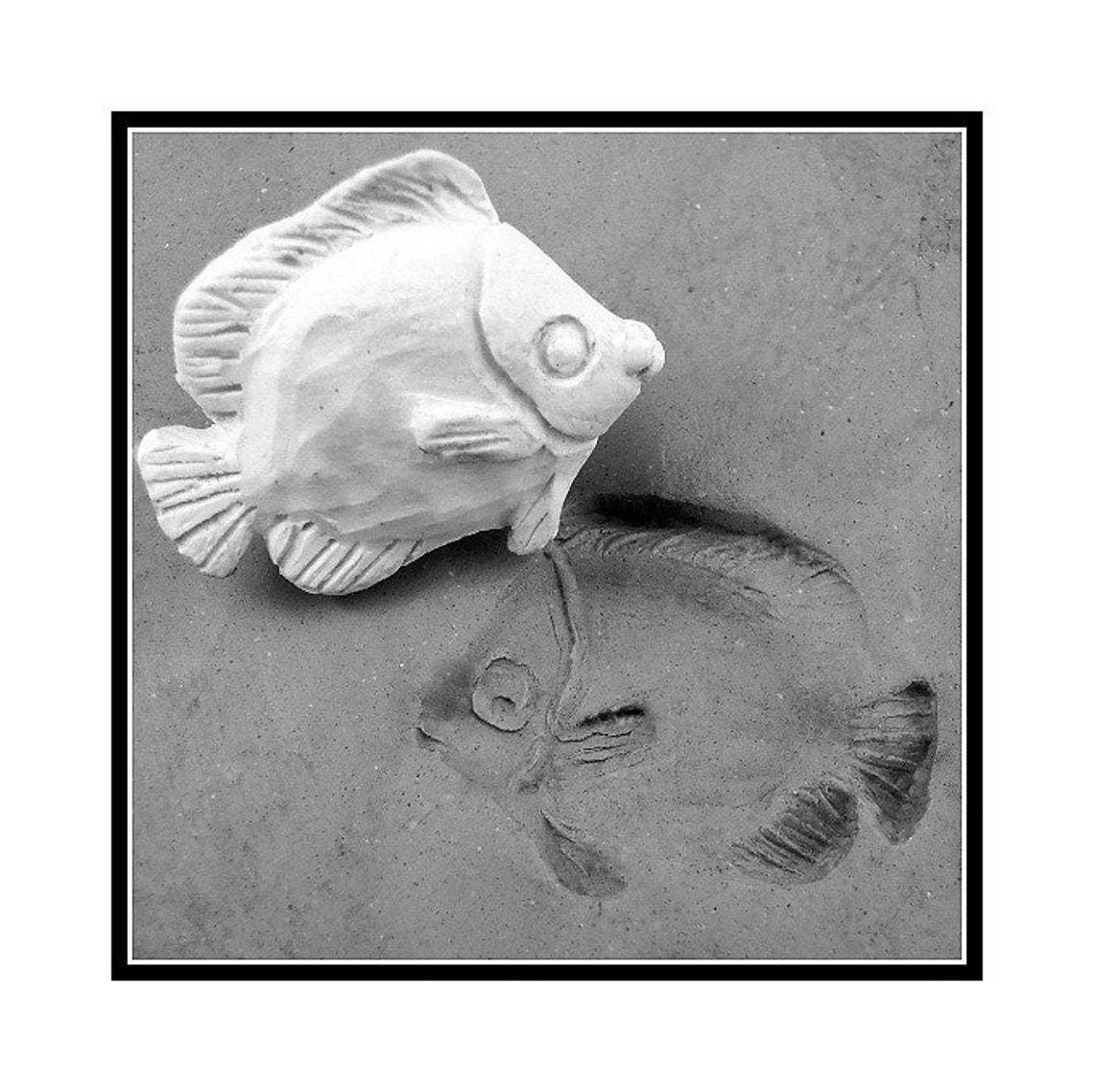 Bisque Clay Stamp, Fish Stamp - for Stoneware Clay, Polymer Clay, Metal ...