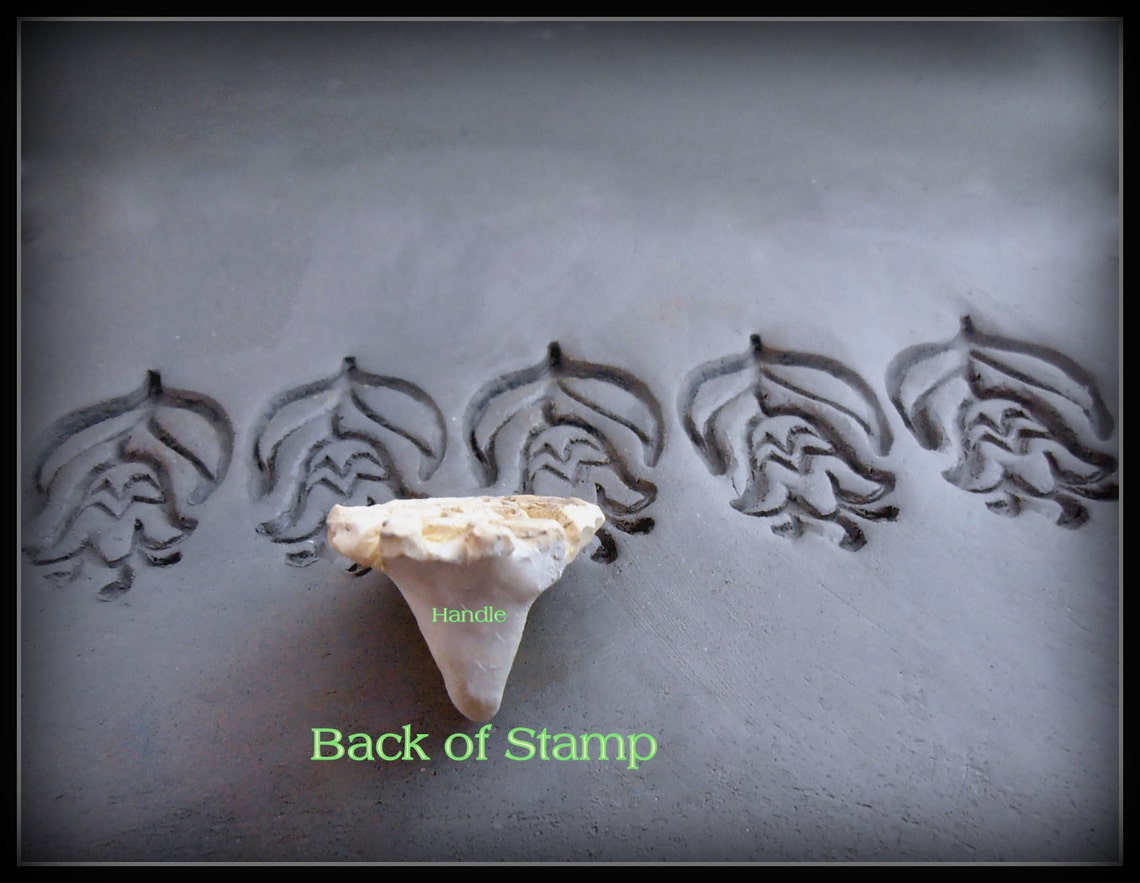 Handcarved Stamp, Bisque Clay Stamp, for Stamping on Stoneware Clay ...