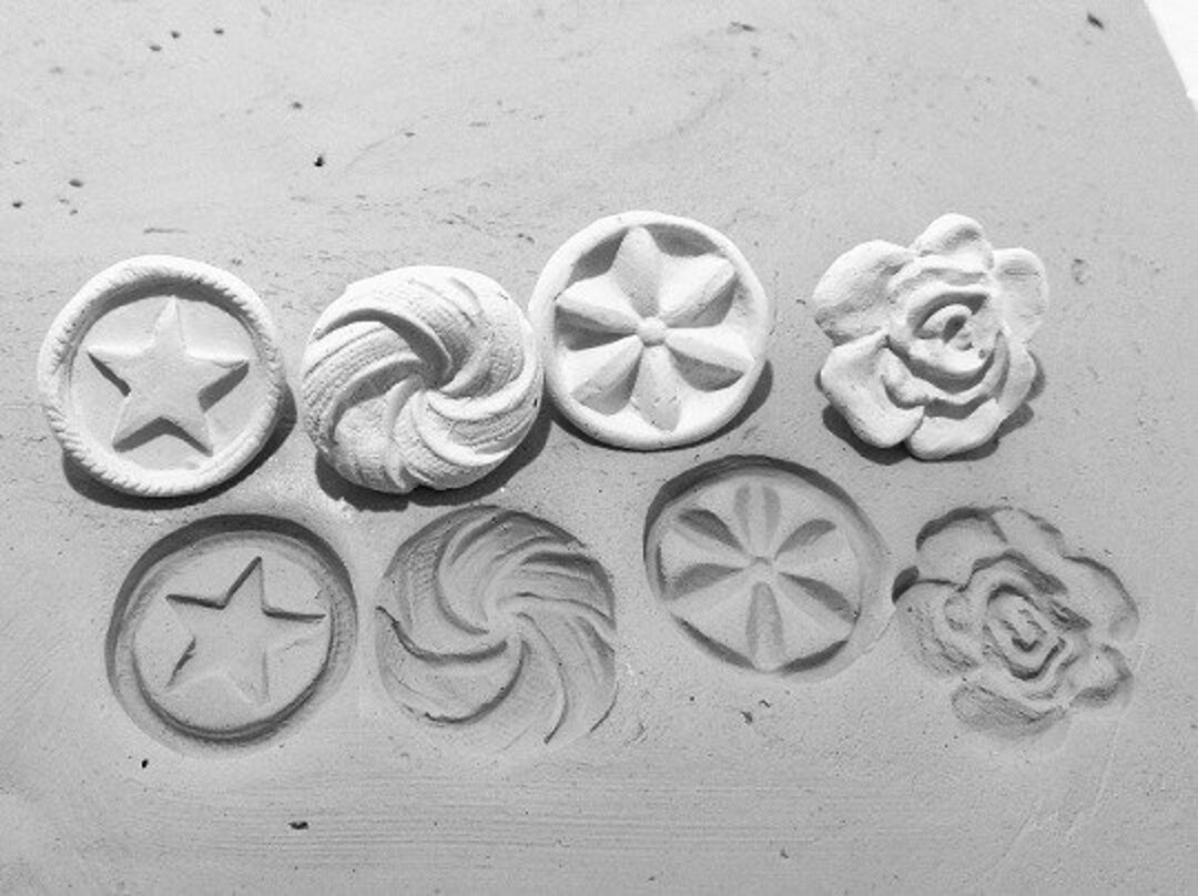 Clay Pattern Stamps -pottery Stamps - Bisque Clay Stamps - Crafting ...