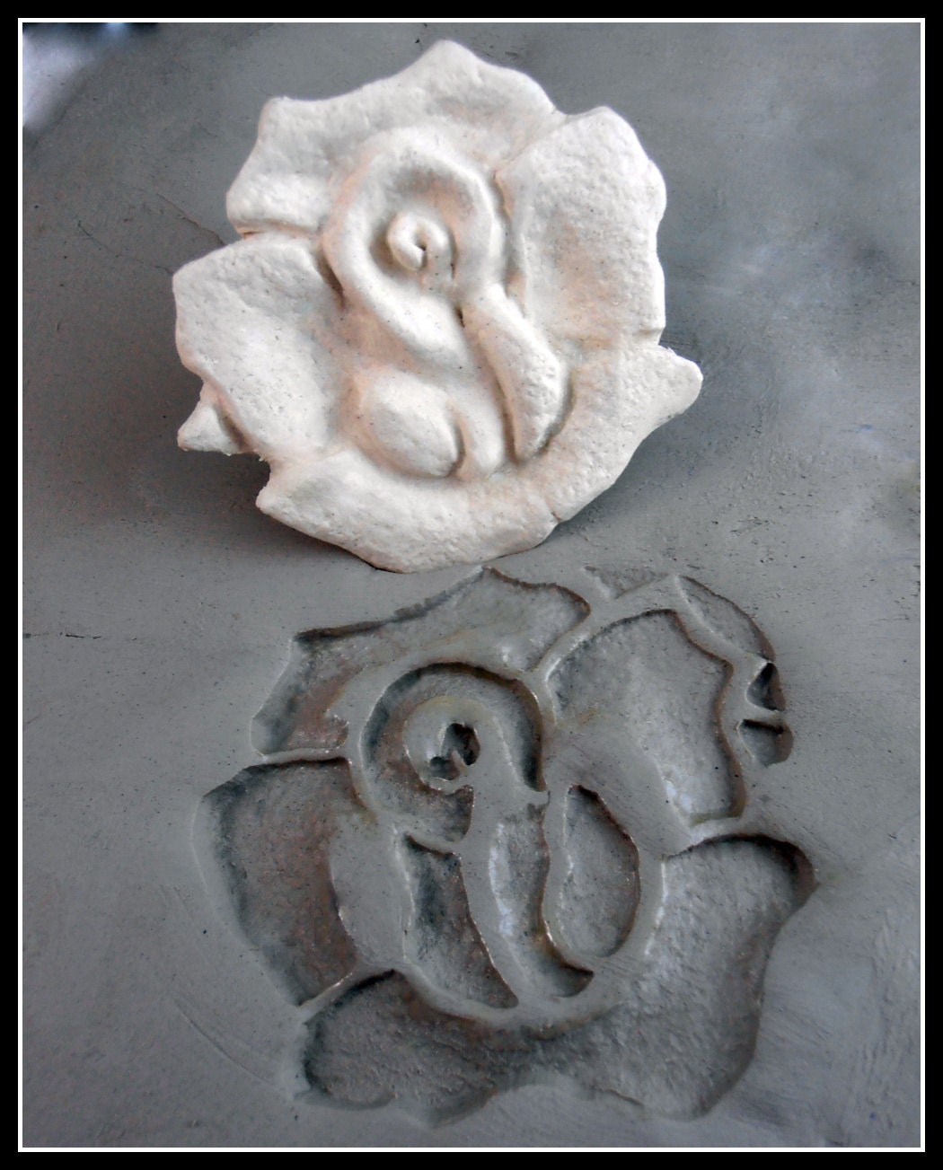 Textural Stamp, Rose Stamp, Flower, Tool Stamps, Ceramic Stamps, for ...