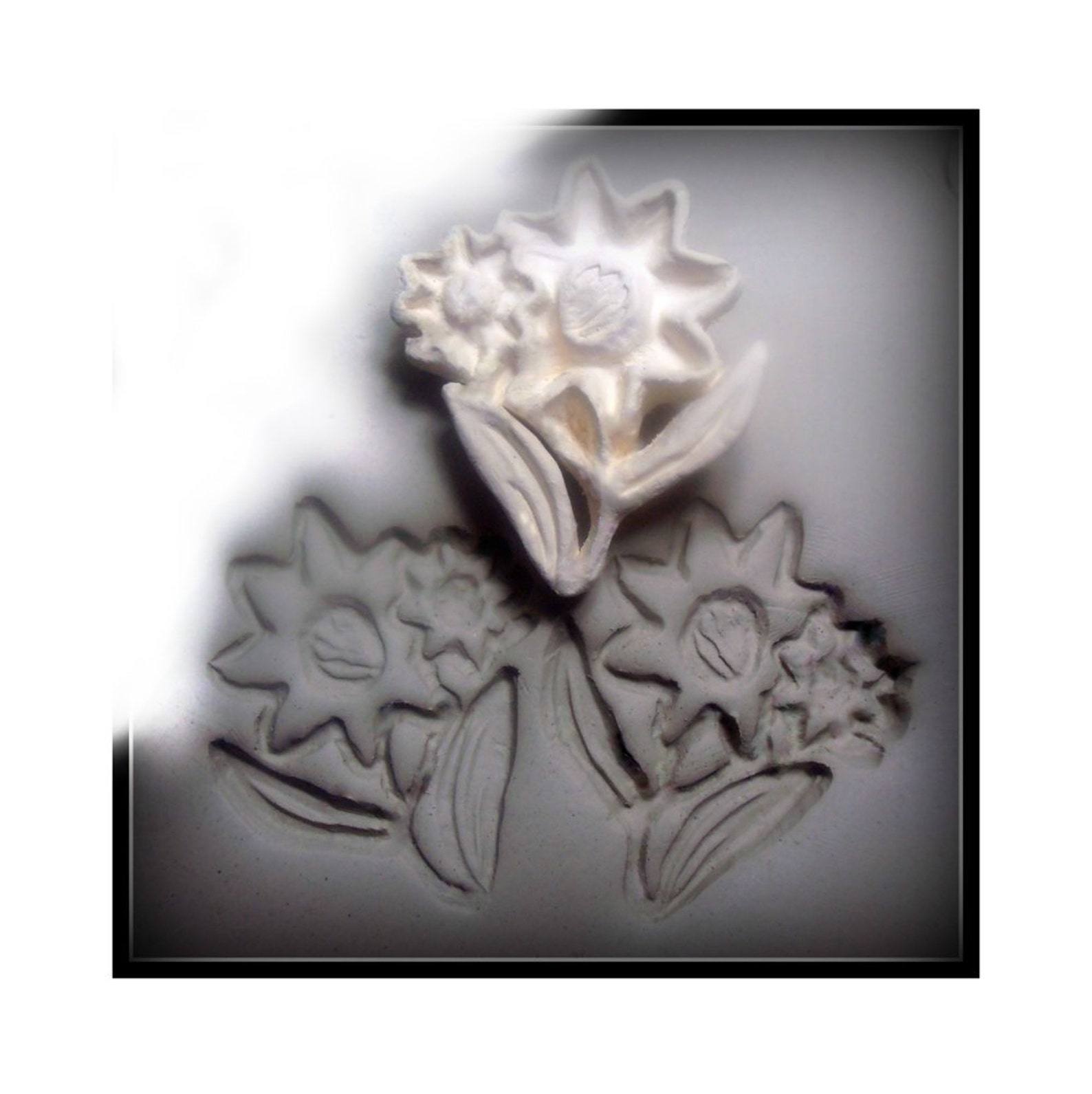 Ceramic Stamps -bisque Flower Stamp - Pottery Tool - Clay Stamp - Clay ...
