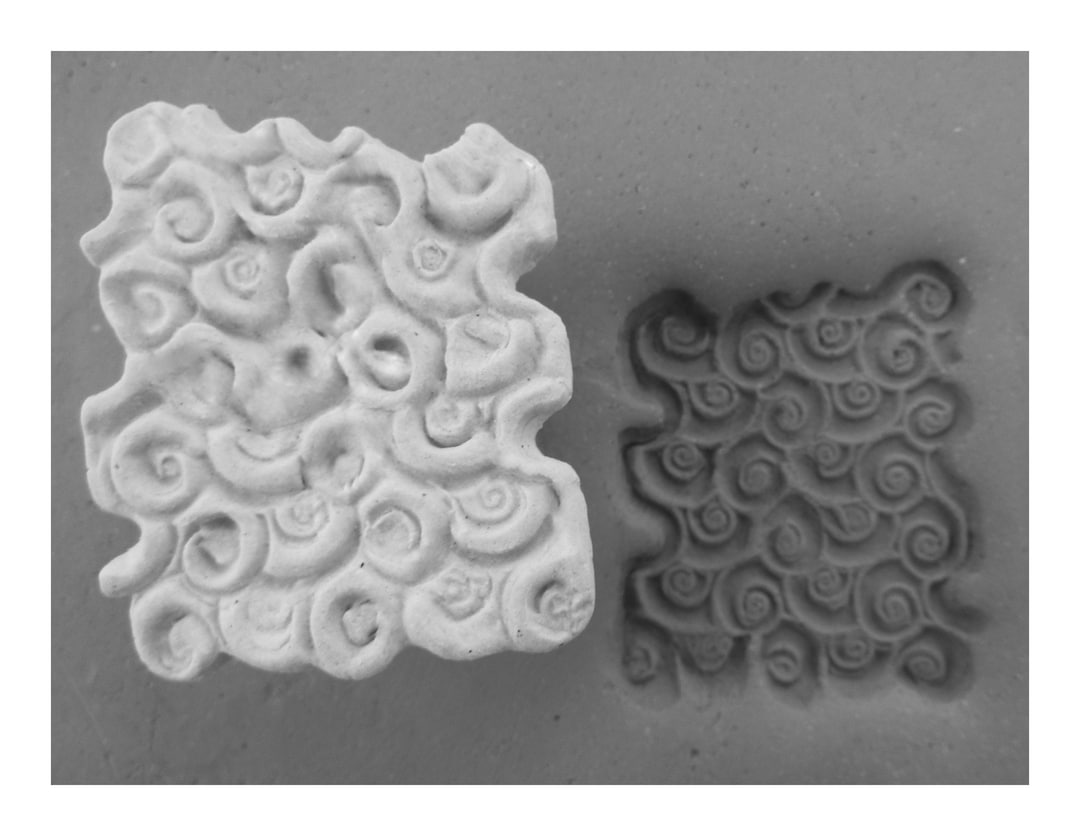 Handmade Pattern Stamps, Ceramic Stamps, Texture Stamp -patterning ...