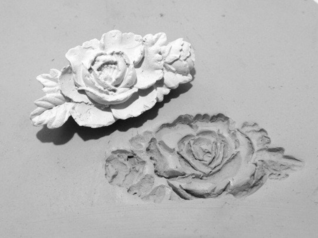 Rose Pottery Stamp -ceramic Stamps -bisque Flower Stamp - Pottery Tool ...