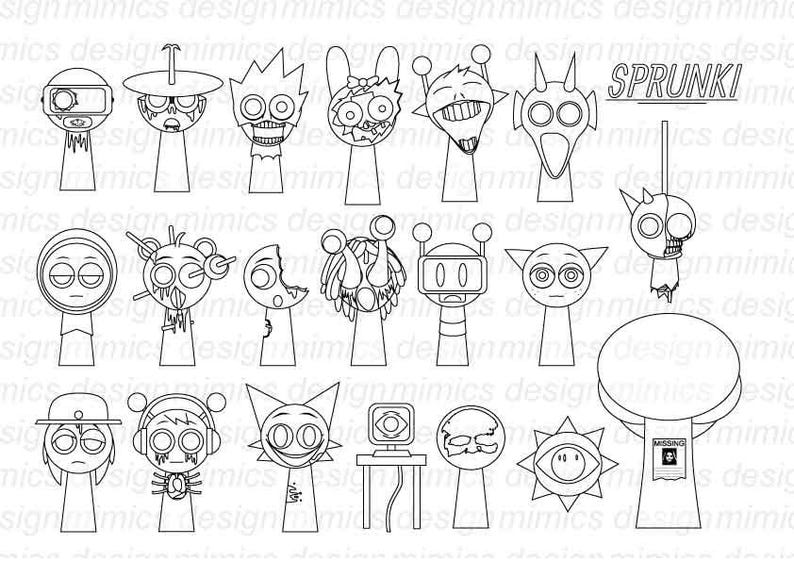 Printable PDF | SPRUNKI Phase2 Coloring Book - Etsy Australia