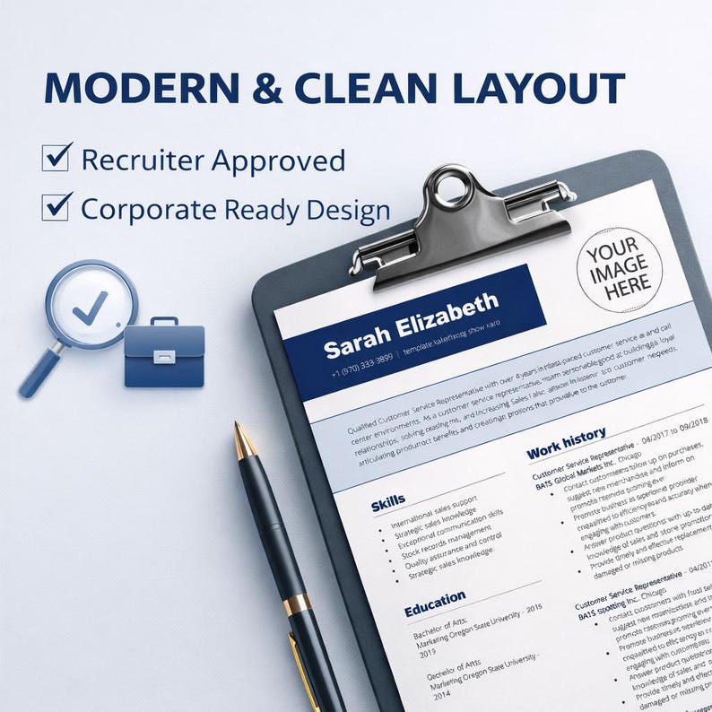 Resume Template Word 2026, ATS Resume, Professional CV, Modern ...