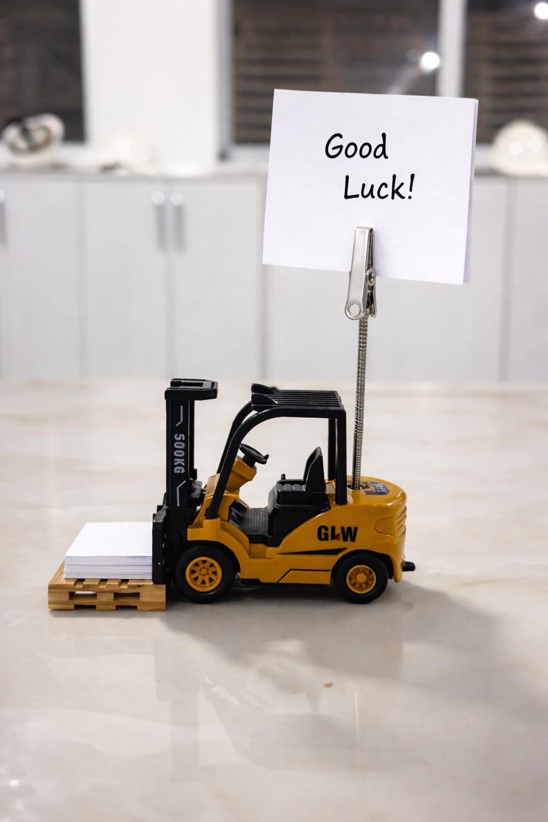 Forklift Desk Note Holder – Industrial Office Decor, Mini Pallet Memo ...