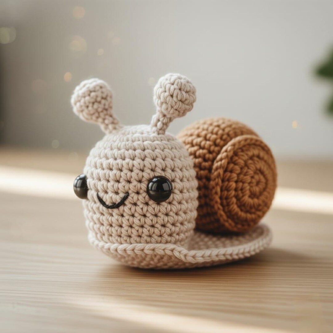 Mini Snail Crochet Pattern | Cute Amigurumi Snail PDF | Easy Beginner ...