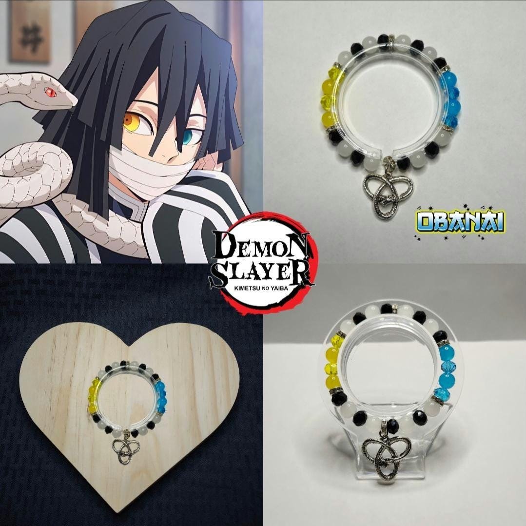 Demon Slayer Hashira Beaded Charm Bracelet | Anime Inspired Handmade ...