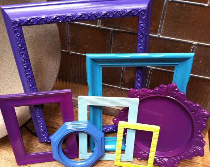 Eclectic Home Decor Vintage Frames Painted Frames Upcycled - Etsy