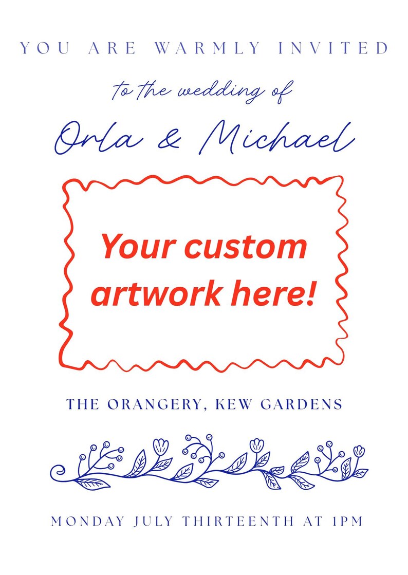 Illustrated Wedding Venue Invitation – Personalised Digital Wedding ...