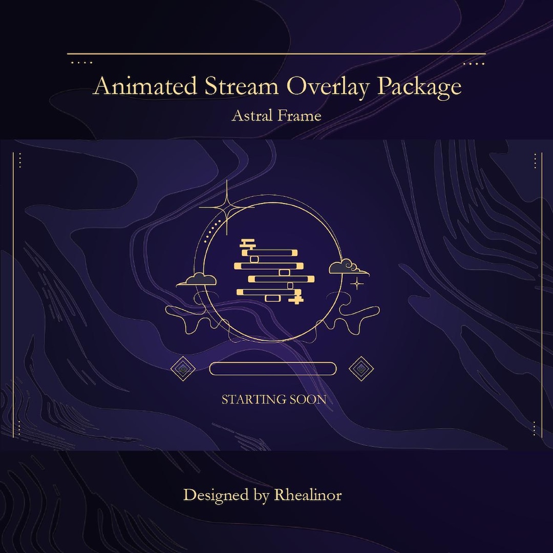Astral Frame [animated Stream Overlay Package]_star Space - Etsy