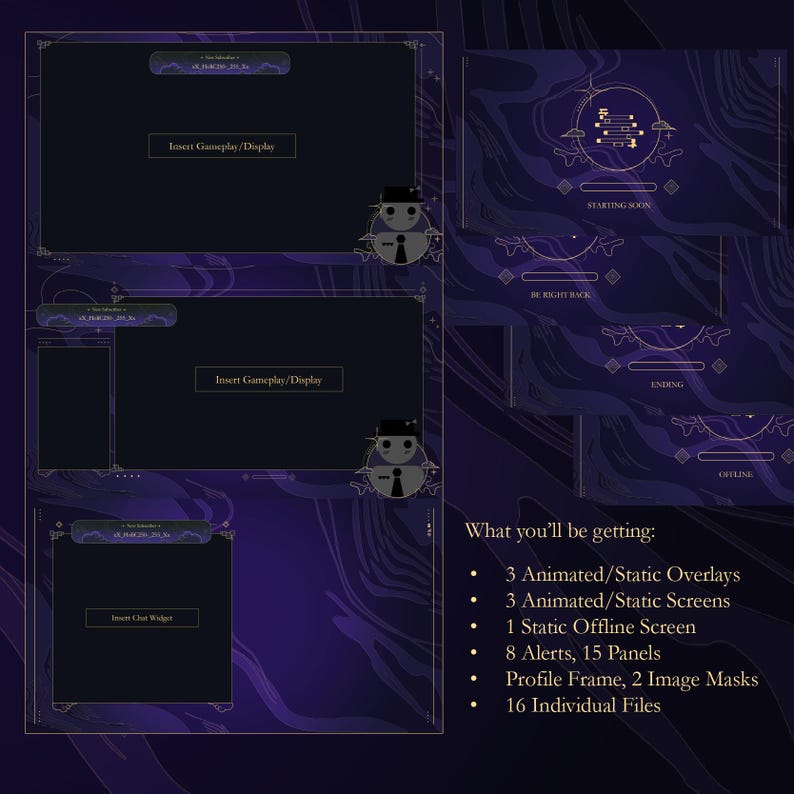 Astral Frame [animated Stream Overlay Package] - Etsy