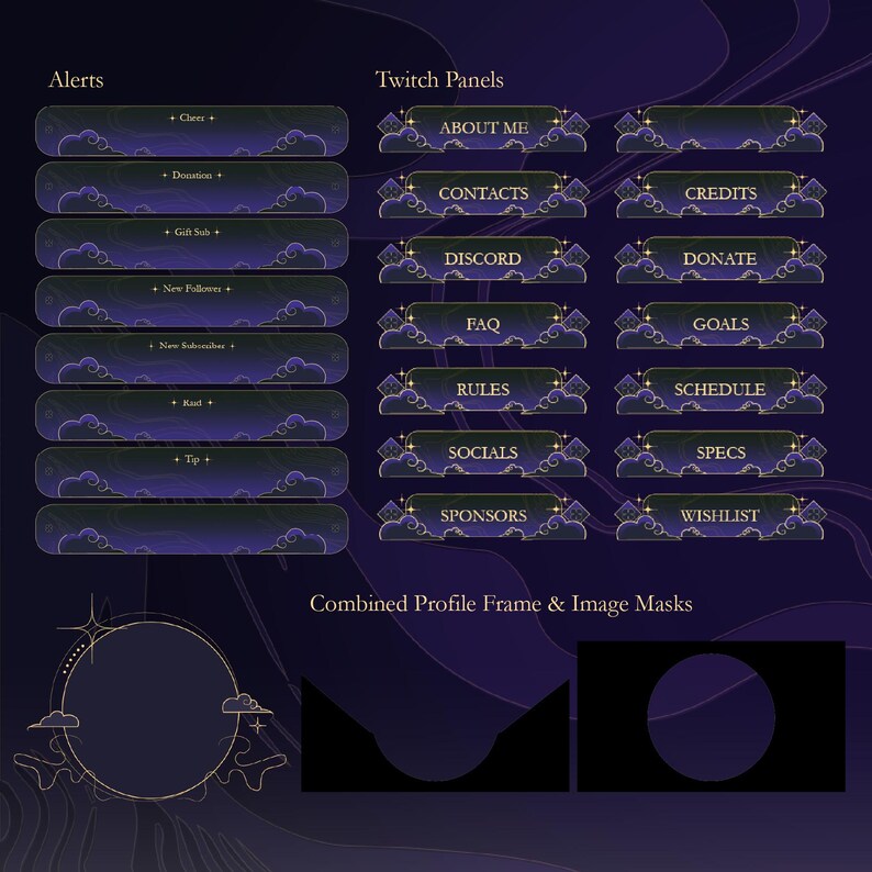 Astral Frame [animated Stream Overlay Package] - Etsy