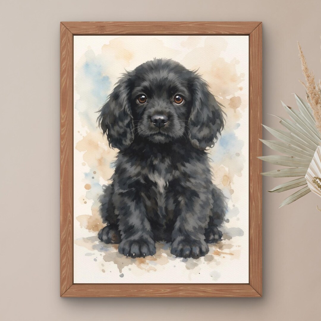 Cocker Spaniel Puppy Poster INSTANT Printable Watercolor Wall Art PDF ...