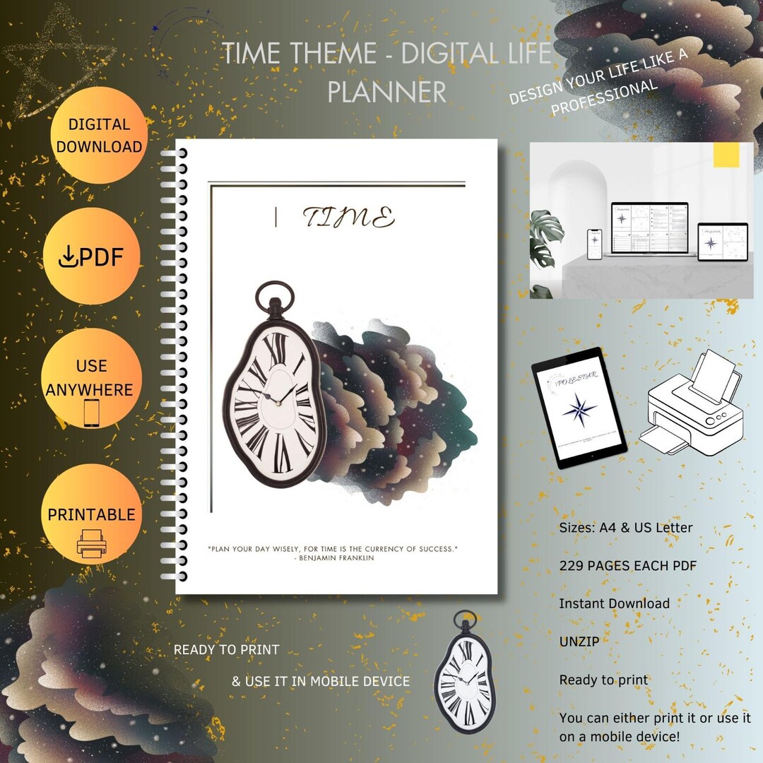 Art Theme Life Planner, Daily Productivity, Goal Setting (digital ...