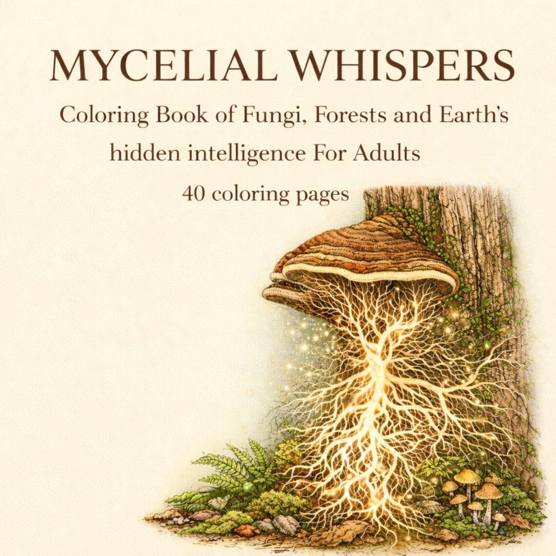 Mycelial Whispers – Printable Fungi and Forest Coloring Book for Calm ...