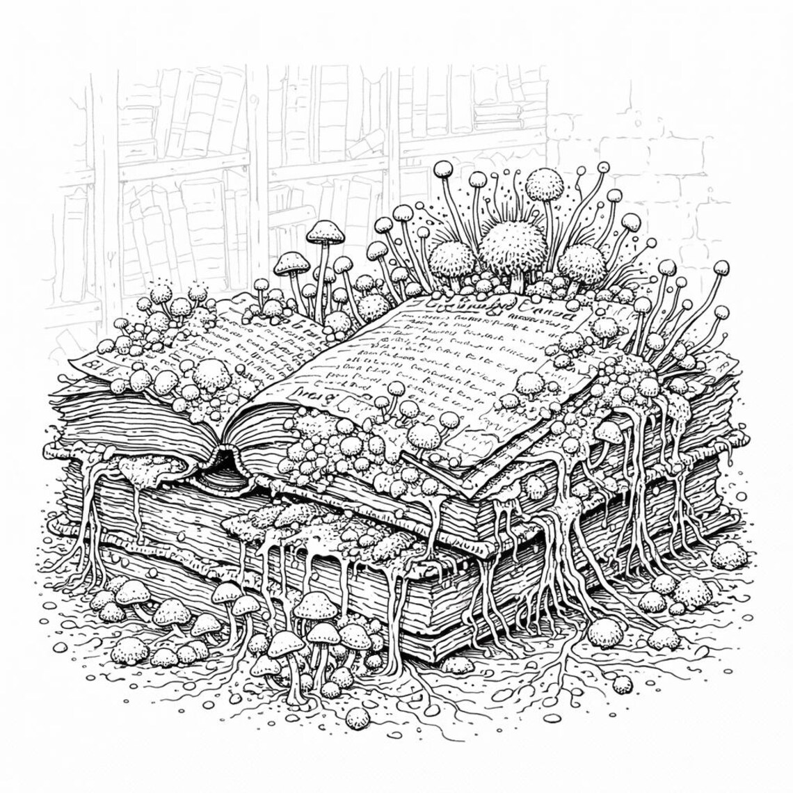 Mycelial Whispers – Printable Fungi and Forest Coloring Book for Calm ...