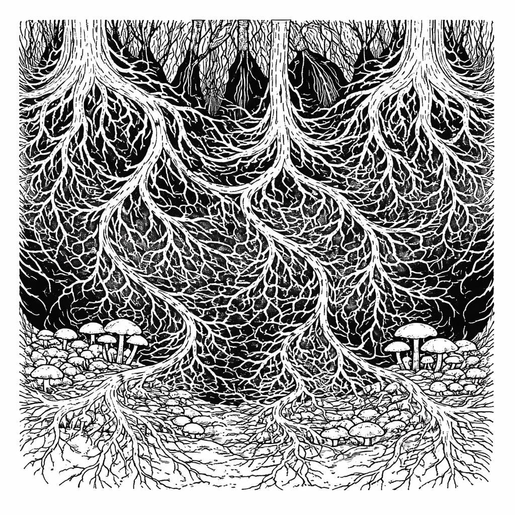 Mycelial Whispers – Printable Fungi and Forest Coloring Book for Calm ...