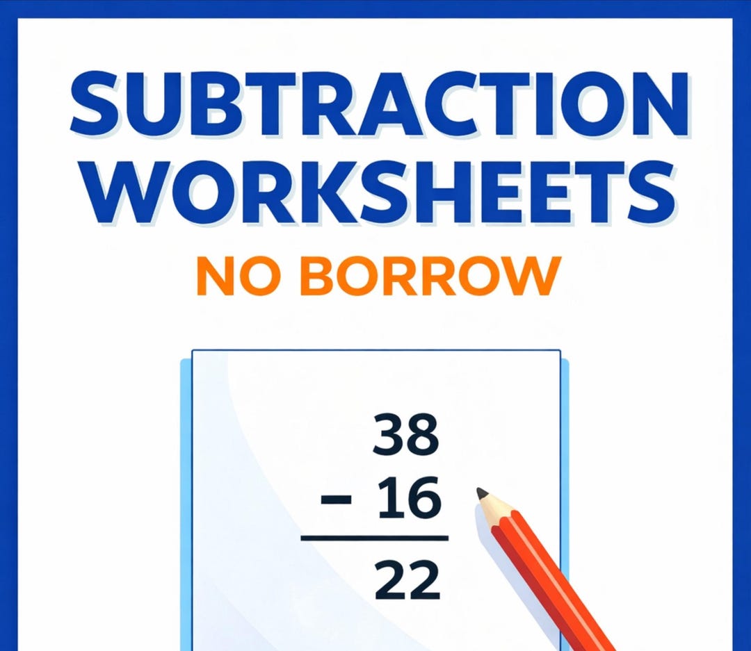 Subtraction Worksheets – No Borrow | 50 Practice Pages + Answer Keys ...