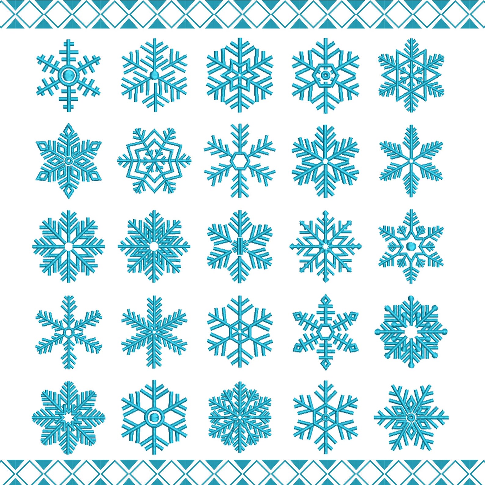 Set Mini Snowflakes Embroidery, Mini Snowflakes Embroidery , Set ...