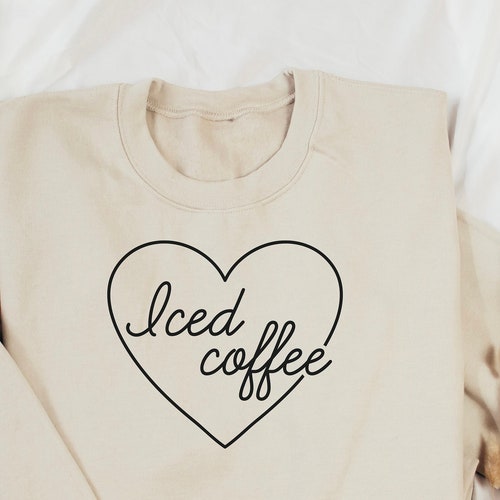 Iced Coffee SVG Graphic Illustration Cute Font Design - Etsy