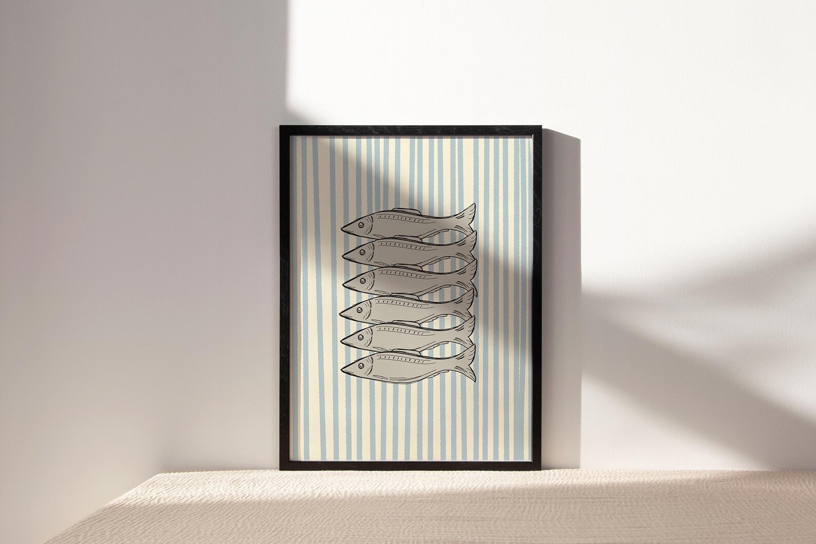 Sardines Hand Illustrated Print Fisherman Aesthetic Spring Print Fish ...