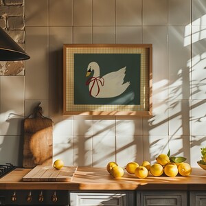 Swan Hand Illustrated Print Cottage Core Aesthetic Spring Print Adult ...