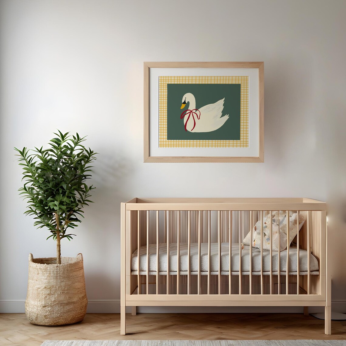 Swan Hand Illustrated Print Cottage Core Aesthetic Spring Print Adult ...