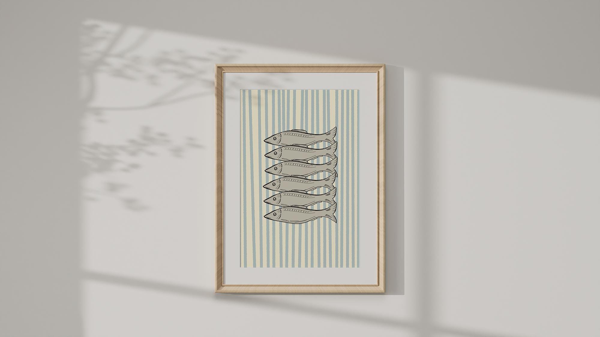 Sardines Hand Illustrated Print Fisherman Aesthetic Spring Print Fish ...