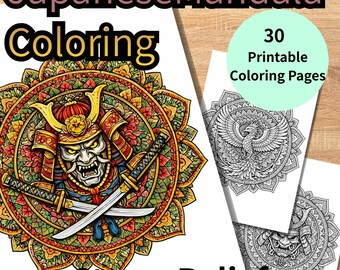 Japanese Mandala Coloring Book for Adults – Traditional Zen Inspired ...